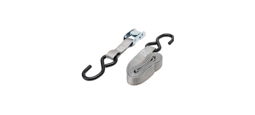 -10 Tie-Down, 1 in W, 6 ft L, Polyester, Gray, 400 lb, S-Hook End ...