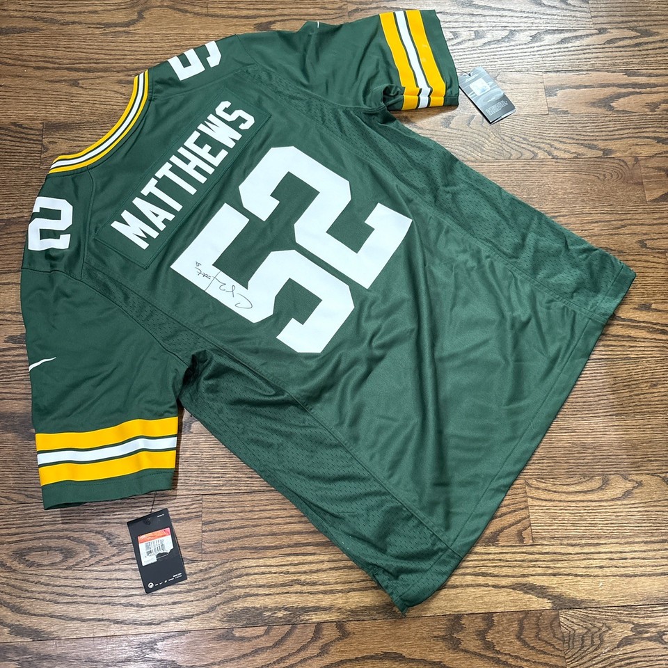 Autographed/Signed Clay Matthews Green Bay Green Football Jersey | eBay