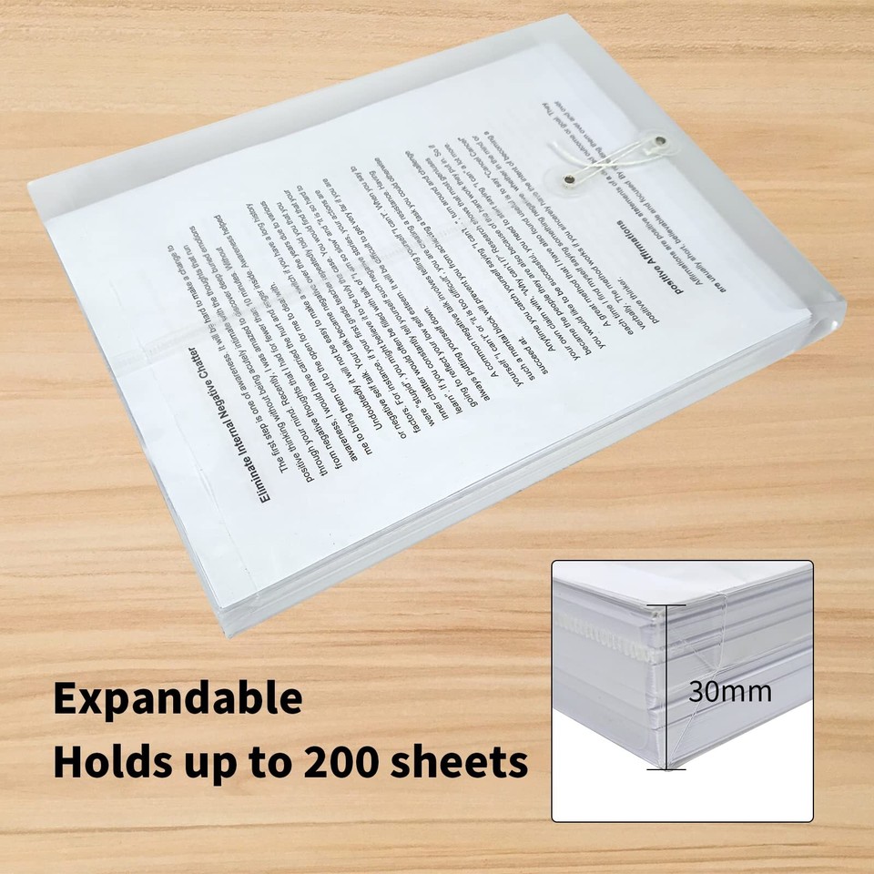 Plastic Envelopes with String Closure, 24 Packs Legal Size Clear Poly ...