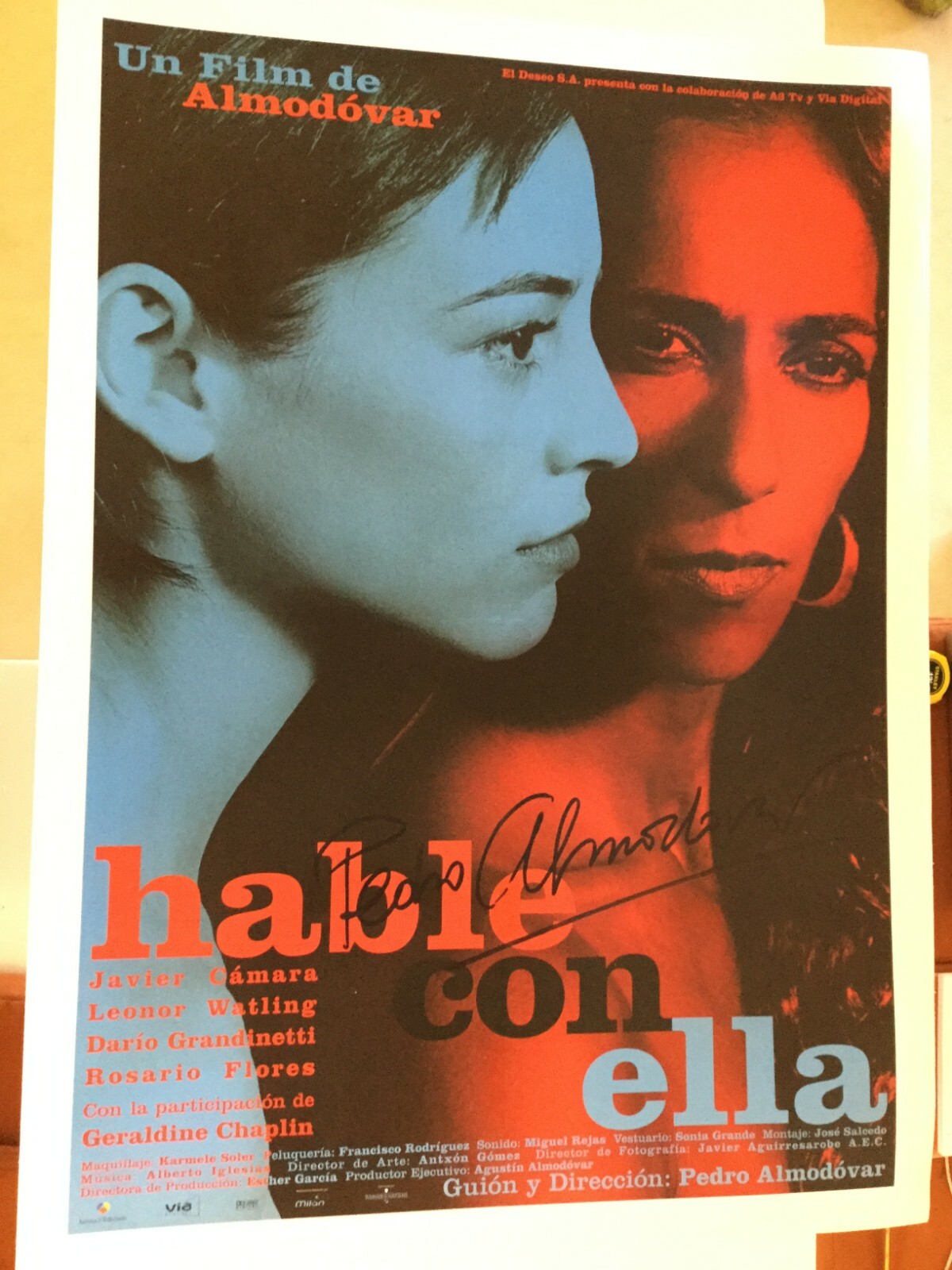 Hable Con Ella TALK TO HER Spanish Poster AUTOGRAPHED by Dir. Pedro ...