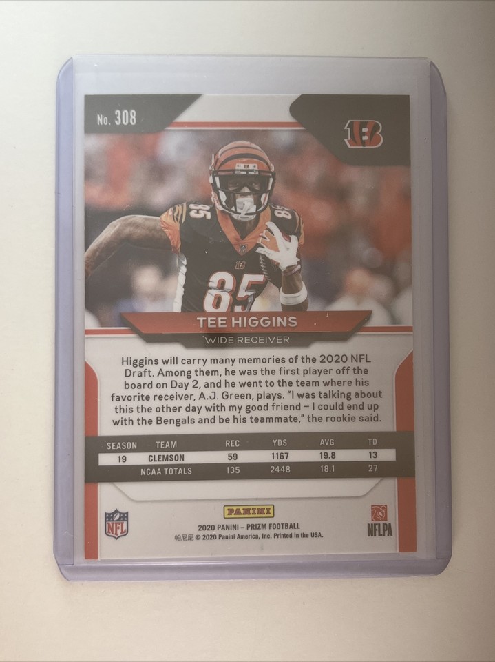 2020 Prizm Tee Higgins Rookie Card RC #308 Bengals | eBay