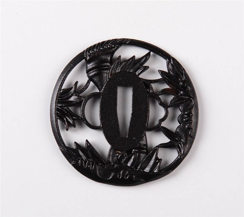 All kinds of Iron Tsuba Black Hand Guard Plate for katana wakizashi ...