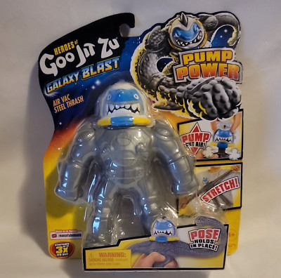 Heroes of Goo Jit Zu Galaxy Blast Air Vac Steel Thrash Gray Pump Power ...