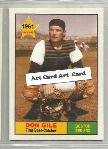 Don Gile Boston Red Sox 2022 baseball Art Card | eBay