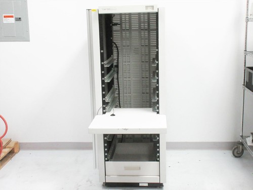 AGILENT 86030A E3661B 19" 32 U E.I.A. RACK ENCLOSURE WITH WORK SURFACE ...