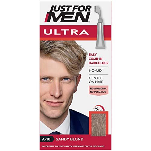Just For Men Ultra Sandy Blonde Hair Colour Dye, No Mix Comb-In ...