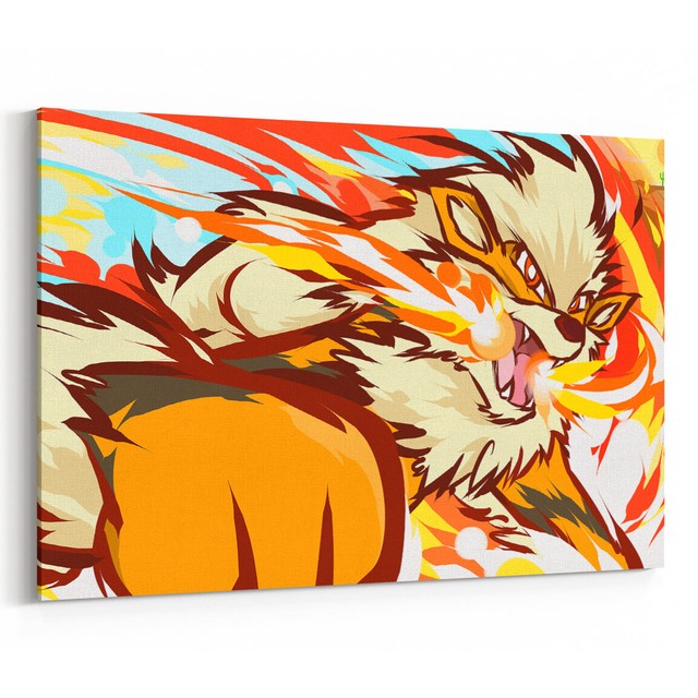 Arcanine Canvas Print Arcanine Poster Wall Art Painting Decor | eBay