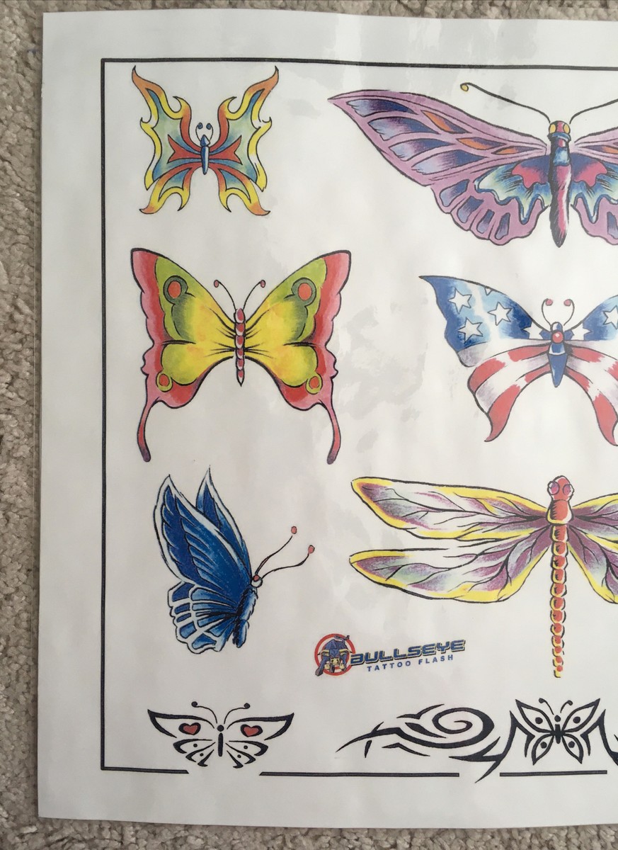 Butterfly tattoo flash - Bronctattooaus.com