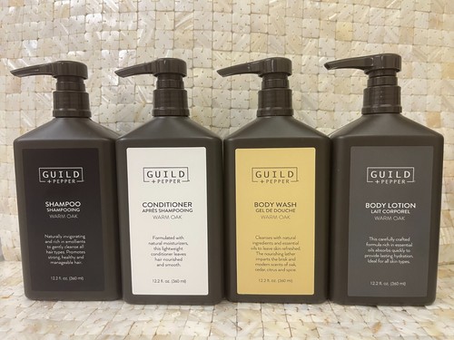 Guild + Pepper Warm Oak Shampoo, Conditioner, Body Wash & Lotion 12.2oz ...