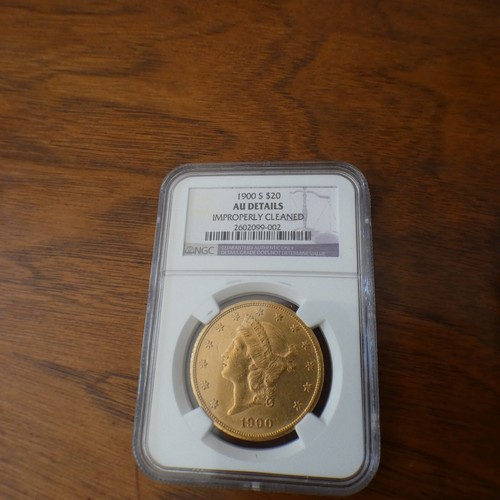 1900S $20 Gold AU Details Coin, Improperly Cleaned | eBay