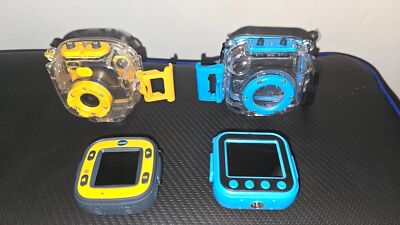 Yellow Vtech action camera and blue OurLife action camera | eBay