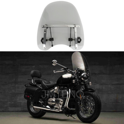 18"x16" Large Smoke Windscreen Windshield For Triumph Bonneville ...