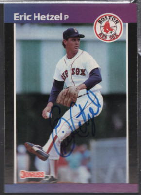 Eric Hetzel Rangers Autographed 1988 Leaf Donruss #660 w/COA ...