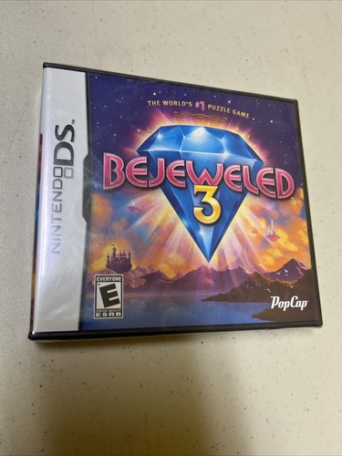 Nintendo DS Bejeweled 3 Video Game Cartridge NEW SEALED Popcap Puzzle ...