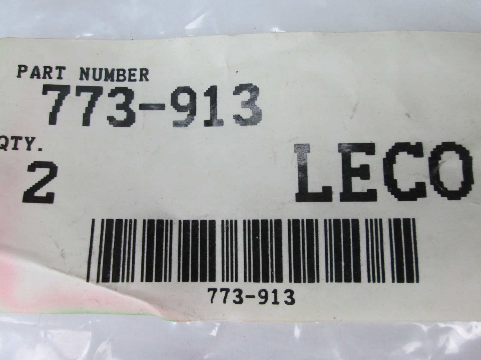 LECO Corp. Lot of 2 New Part No. 773-913 O-Ring Approximately 1/4 ...