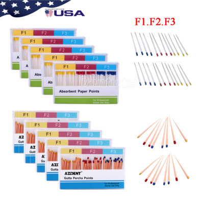 AZDENT Dental Endo Absorbent Paper Points/Gutta Percha Points Taper F1 ...