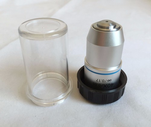Biological Microscope Objective Lens 40X Infinity Plan With Spring Oil ...