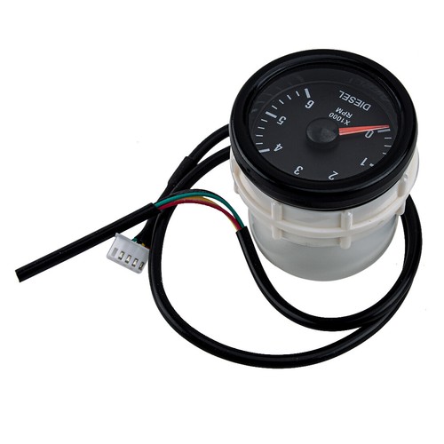 52mm 0-6000 RPM Tachometer Tacho Gauge for Diesel Motor Engine Rev ...