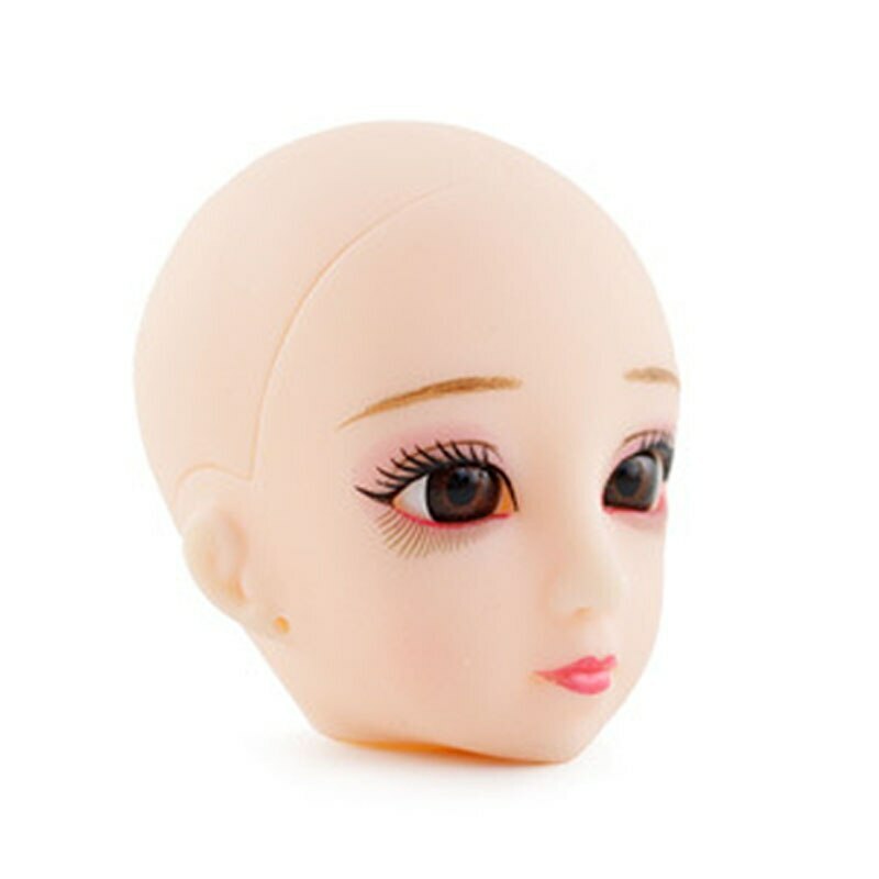 1pc Soft Plastic DIY Doll Head For 1/6 BJD Doll's Practicing Head ...