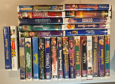 Lot Of 27 Walt Disney VHS Tapes Clam Shell Cases See Photos For Titles ...