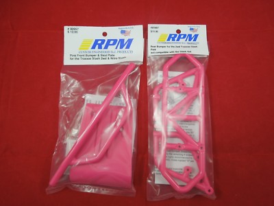RPM TRAXXAS SLASH 2WD FRONT + REAR PINK BUMPERS BUMPER 80957 81007 XL5 ...