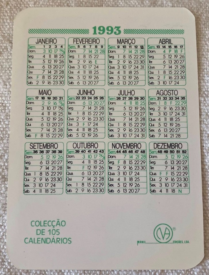 ⭕⭕VTG pocket calendar 1993 DOGS MANIL PERDIGUEIRO NAVARRO N143 | eBay