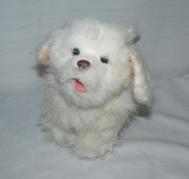 FurReal Friends Puppy White Dog Hasbro Walks Barks 9" Interactive Plush ...