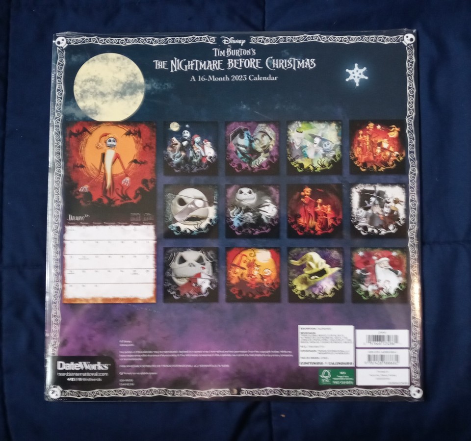 DateWorks Tim Burton's The Nightmare Before Christmas A 16 Month 2023 ...