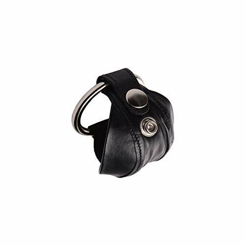 Surgical Steel Adjustable Cock Ring With Leather Scrotum Ball Pouch | eBay