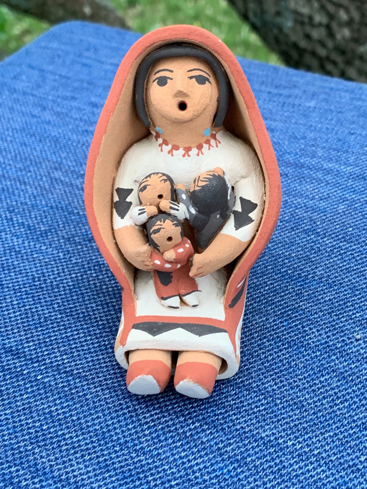 Loretto American Indian Pottery Kachina Doll Mother & Kids Jemez Pueblo ...