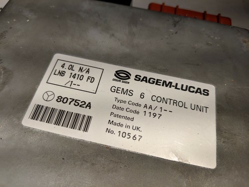 Jaguar XJ6 95-96-97 Engine Computer ECM ECU 80752A LNB1410FD GEMS6 GEMS ...