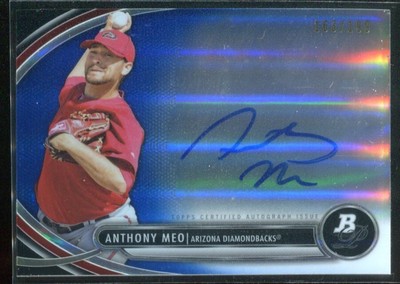 2013 Bowman Platinum Prospect Autographs Blue Refractors #AM Anthony ...