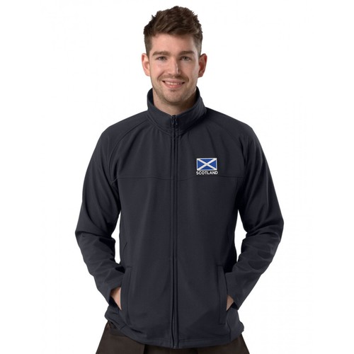 Embroidered Scotland Flag Soft shell Jacket, 6 Nations Rugby, Size S to ...