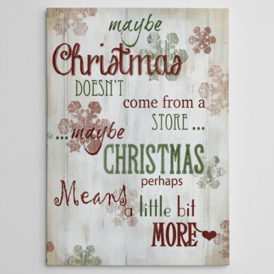 Christmas "The Holiday Aisle" "Christmas Means More" Canvas The Elf | eBay