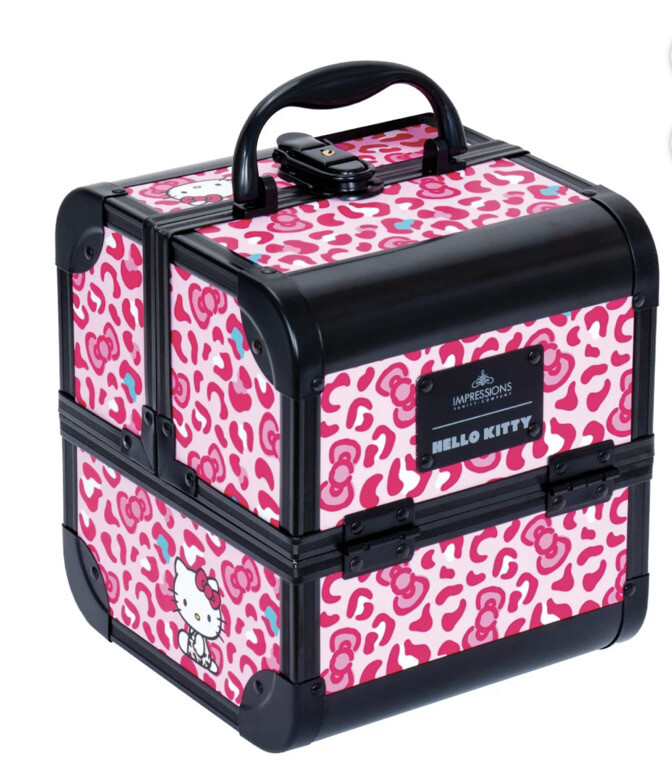 Sanrio Hello Kitty x Impressions Slay Cube Pink Leopard Travel Makeup ...