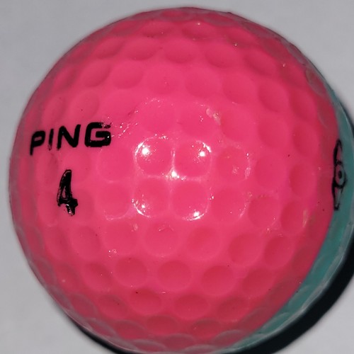 Vintage #4 Ping Eye 2 Karsten Two-Tone Pink & Teal Aqua Golf Ball P-1 ...