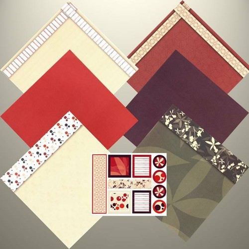 Creative Memories - TTY Kit - ALOHA - 6 x DOUBLE DIPPED PAPER - BLOCK ...