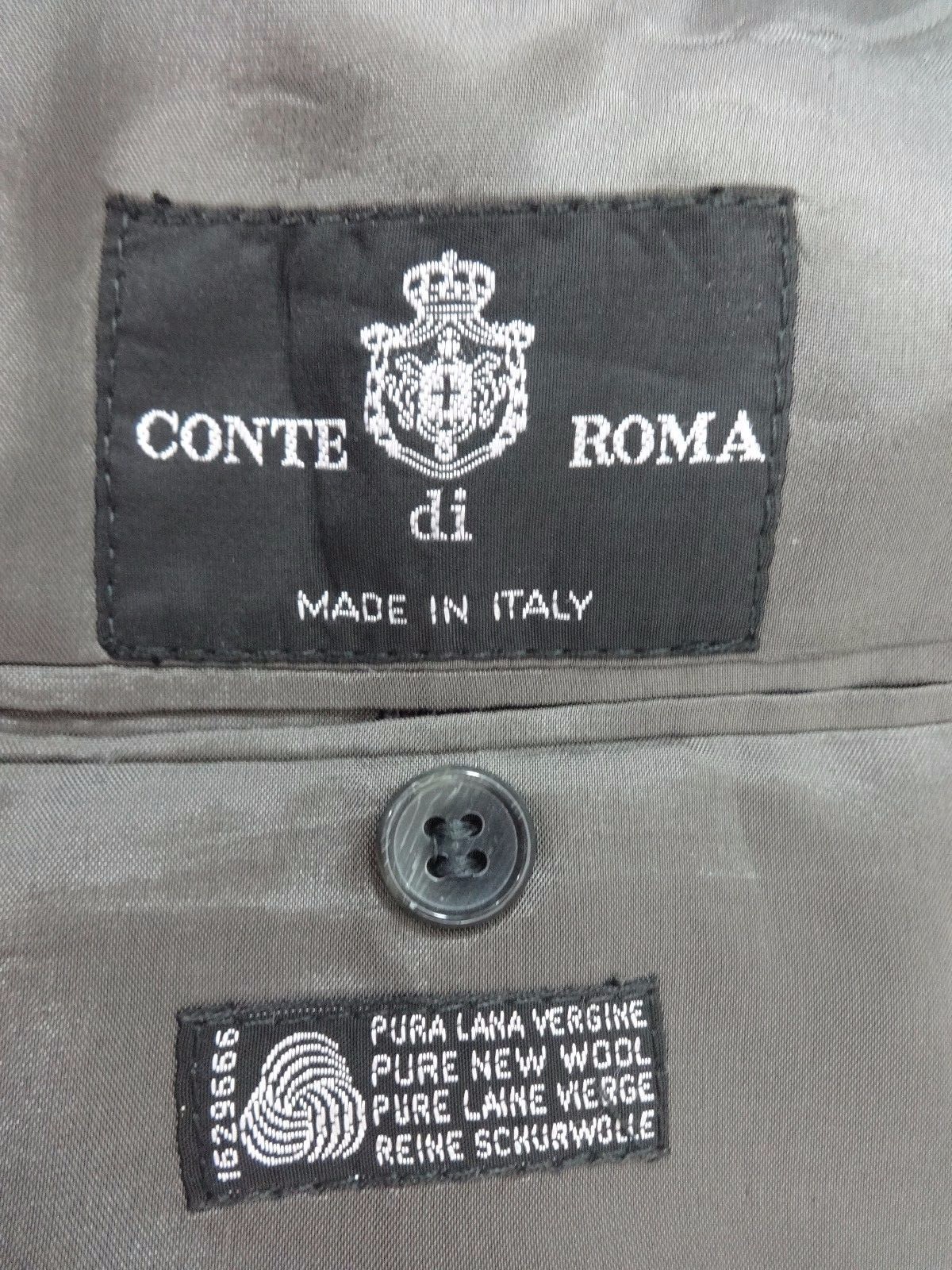 CONTE DI ROMA GRAY PINSTRIPED 100% WOOL BLAZER SUIT JACKET SPORT COAT ...