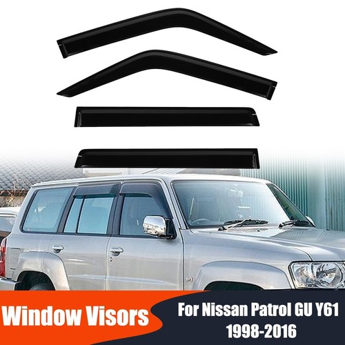 Weathershields Window Deflectors Visor Guard For Nissan Patrol GU Y61 ...