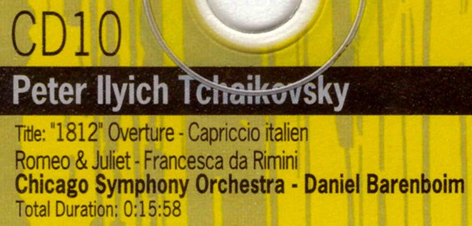 DEUTSCHE GRAMMOPHON cd10 TCHAIKOVSKY 1812 OVERTURE CAPRICCIO ITALIEN DA ...