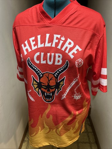 NEW Stranger Things HELLFIRE CLUB 86 Red JERSEY Netflix Adult Size Med ...