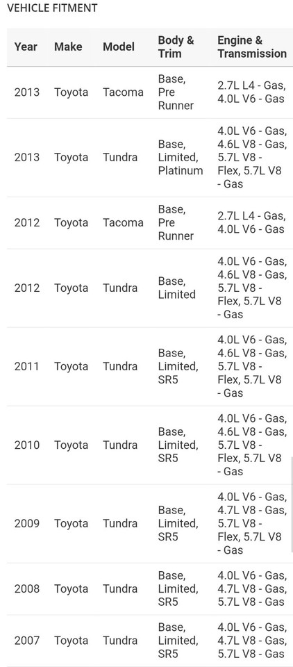Genuine Toyota 07 08 09 10 11 12 13 TUNDRA 12 13 TACOMA TRD Decal ...