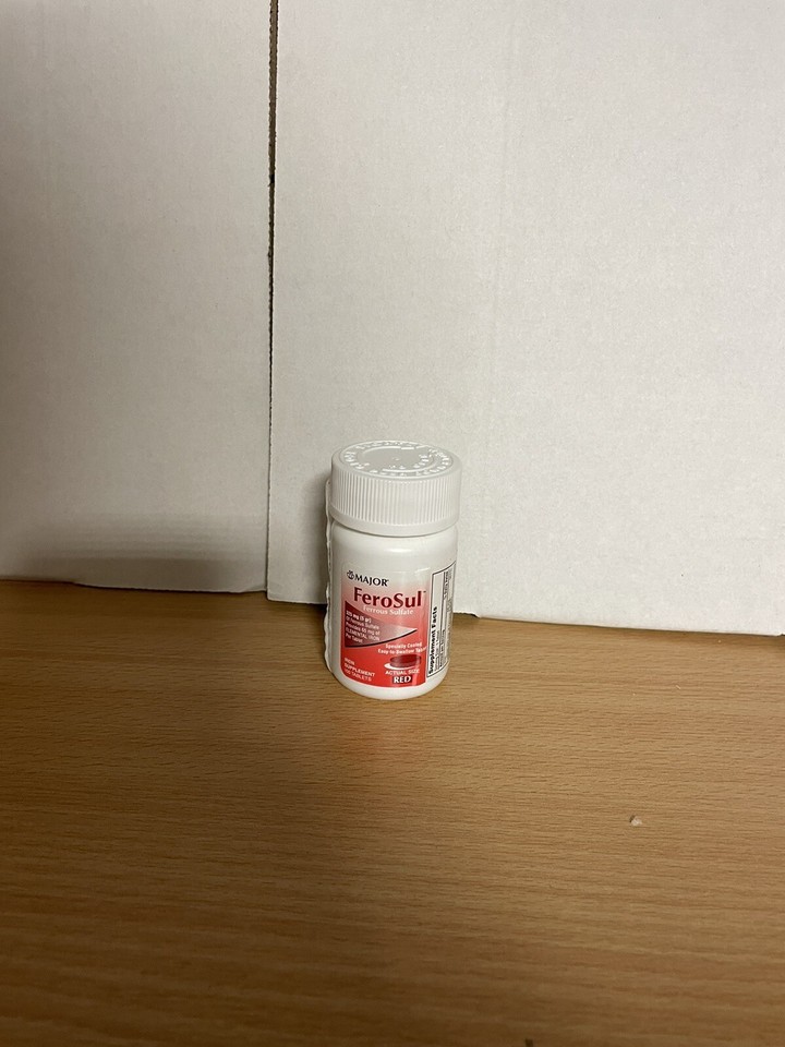 Major FeroSul 325 mg Ferrous Sulfate Iron Supplement - 100 Red Tablets ...