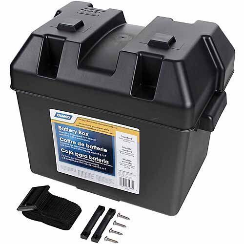 Camco Battery Box Standard Group 24 Trailer Camper RV Boat Durable ...