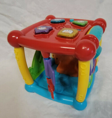 Vtech Busy Learners Activity Cube Sensory Educational 7" Light Up Sound ...