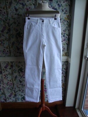 LADIES WOMENS BASLER NORMA WHITE JEANS TROUSERS SIZE 8 JS | eBay UK