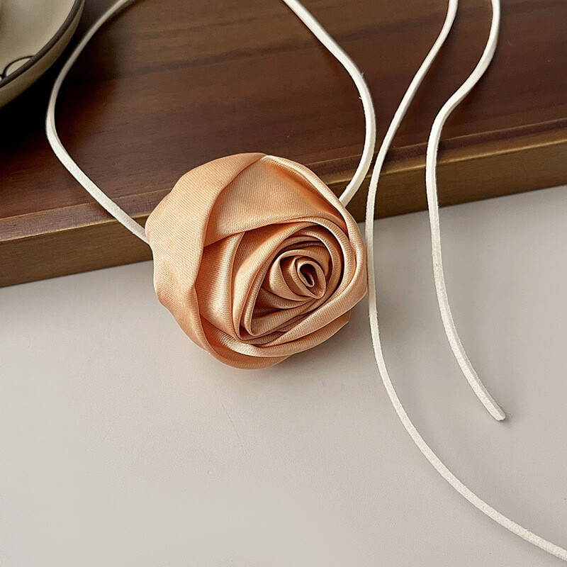 Vintage Fashion Handmade Rose Straps Necklace Elegant Flowers Clavicle ...