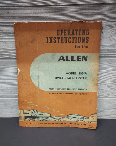 Allen Electric Dwell Tach Tester Operating lnstructions E-314 | eBay