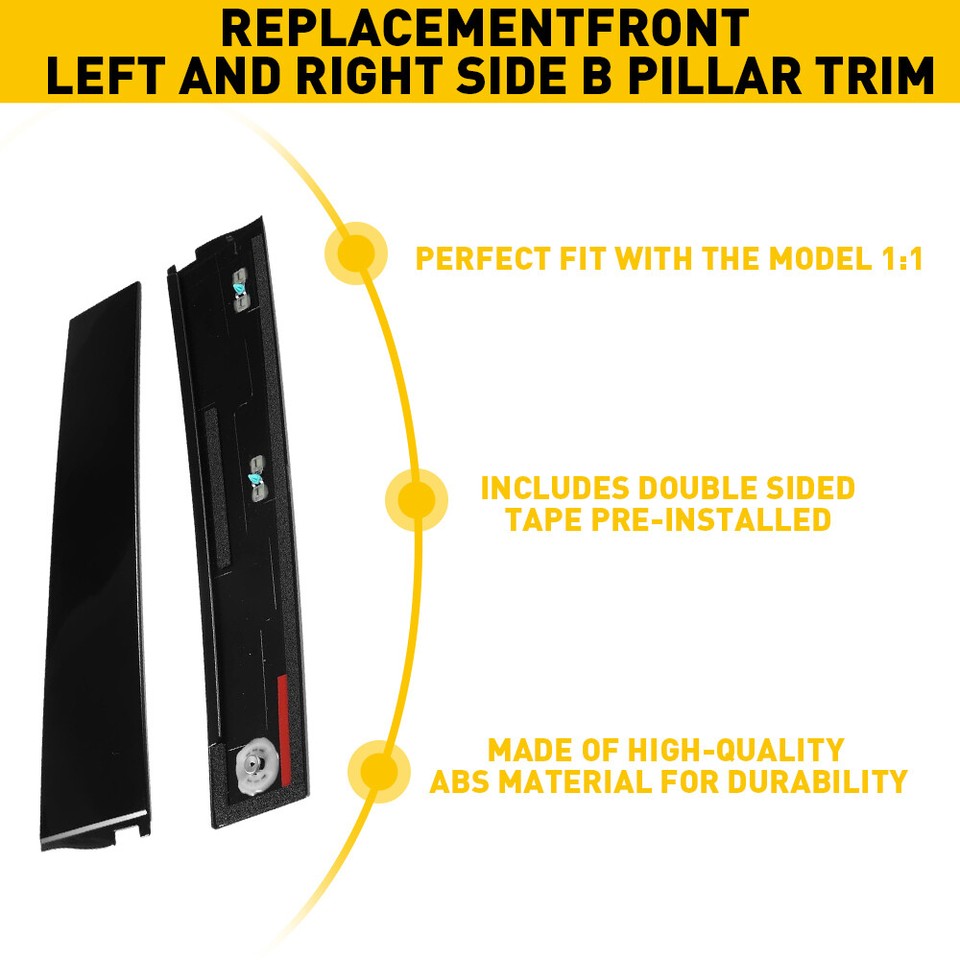 FRONT DOOR TRIM B-PILLAR MOLDING FOR 2015-2020 CADILLAC ESCALADE ...