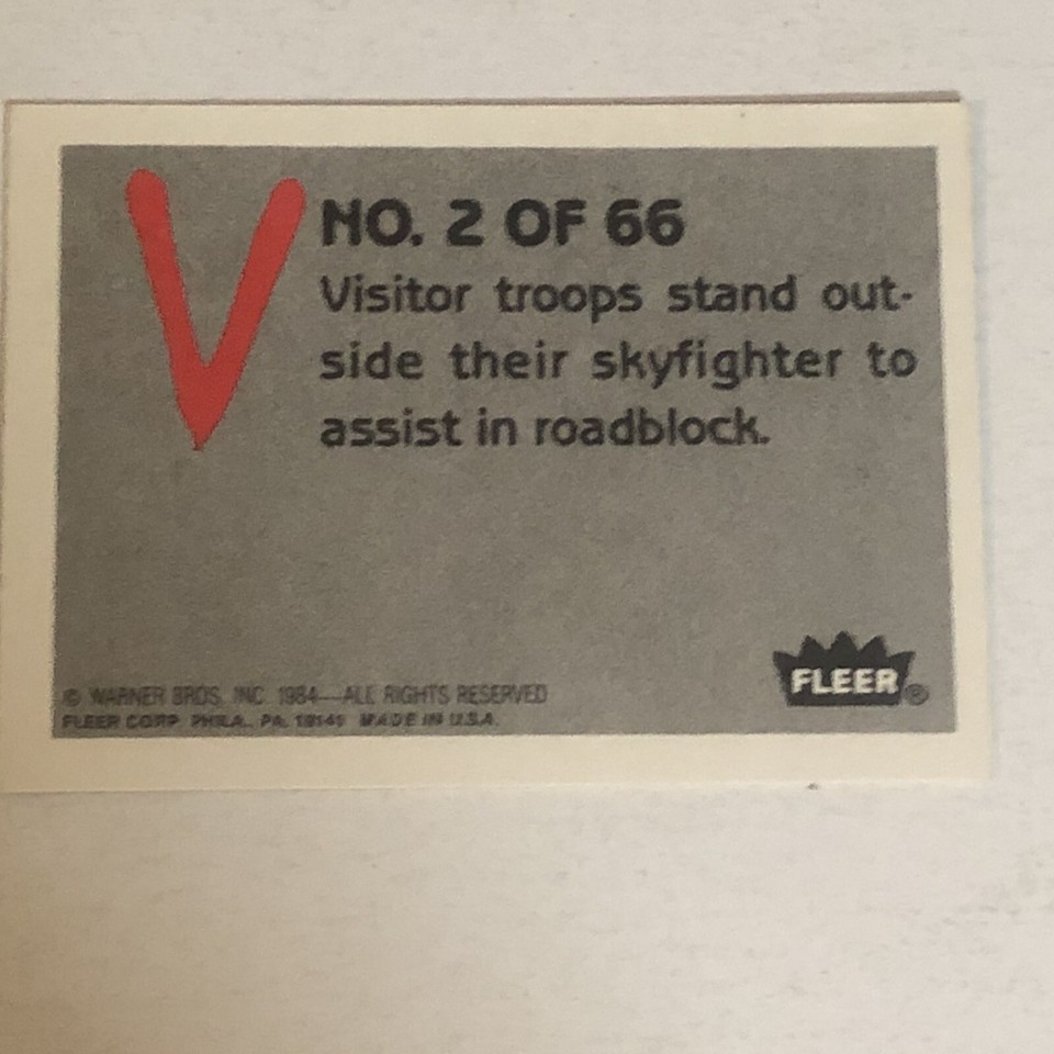 V The Visitors Trading Card 1984 #2 Visitor Roadblock | eBay